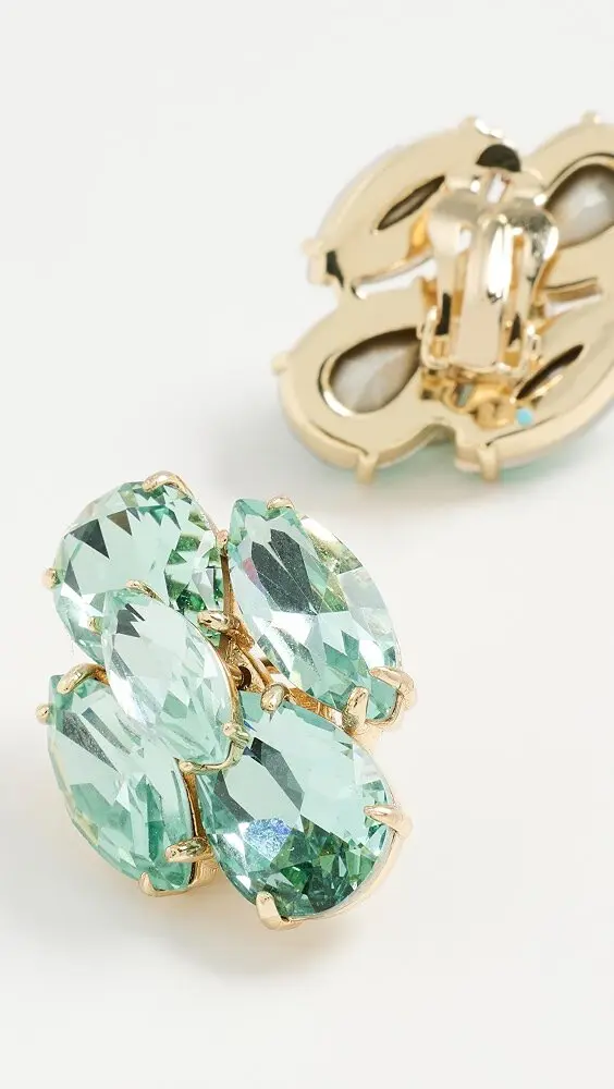 ROXANNE ASSOULIN The Crystal Cluster Clip On Earrings