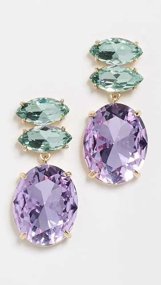 ROXANNE ASSOULIN Le Petite Crystal Earrings - Light Azore/violet
