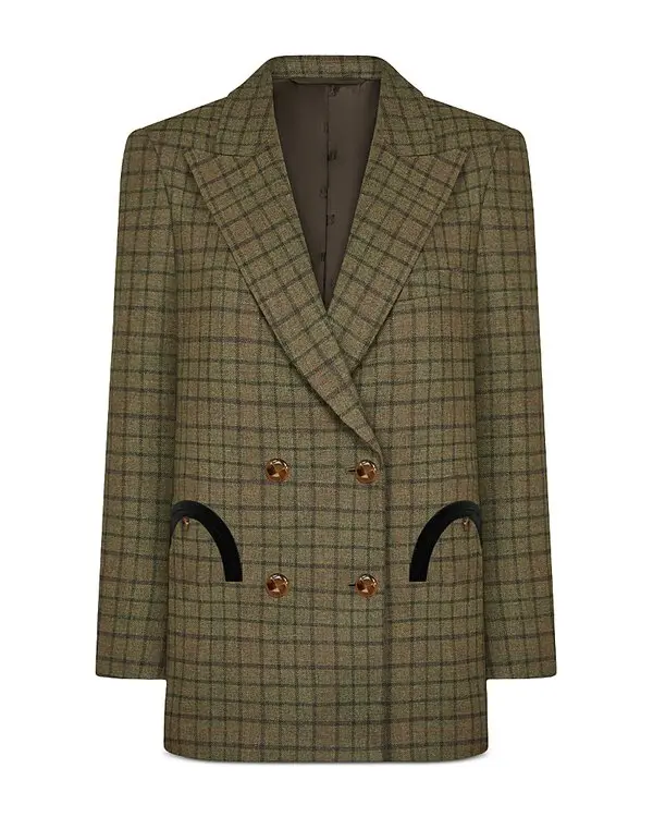 BLAZÉ MILANO Blaze Milan Olmid Everyday Double Breasted Blazer - Green