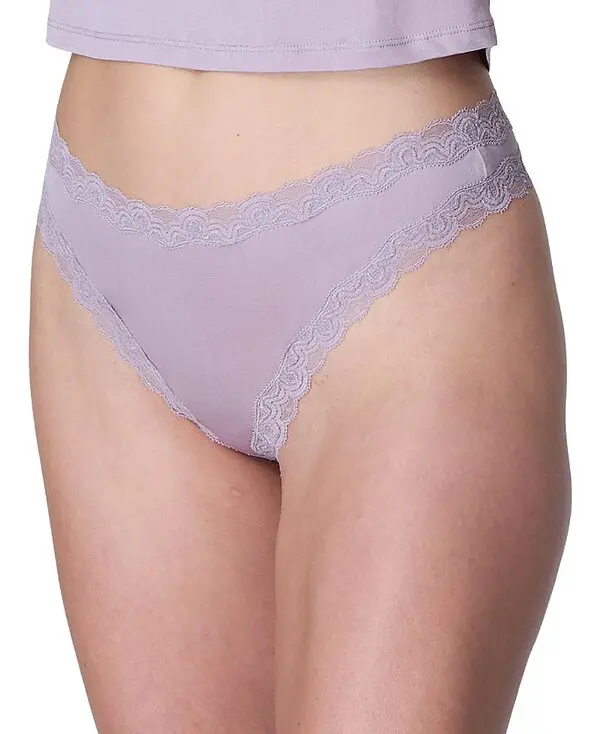 Uwila Warrior Soft Silk Lace Trim Thong - Nirvana
