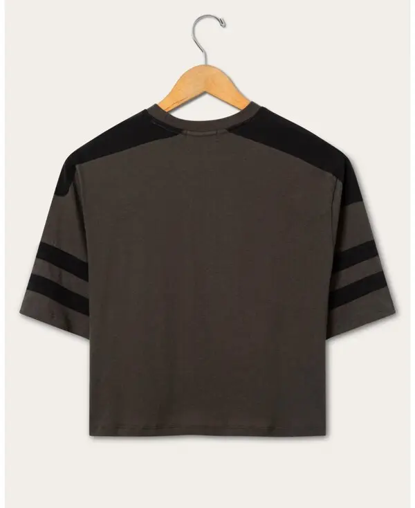 Junk Food Clothing Baltimore Ravens Striped Bling Crop Tee
