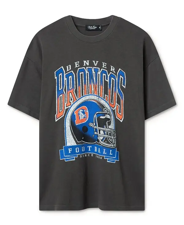 Junk Food Clothing Denver Broncos Varsity Heavy Weight Tee - Vintage Black