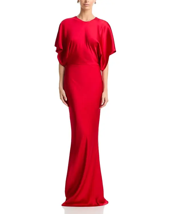 Norma Kamali Reverse Obie Gown - Tiger Red