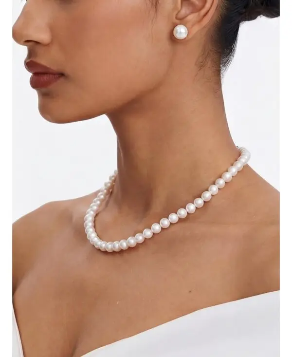 MISS CIRCLE NEW YORK Freshwater Pearl Gold Vermeil Studs