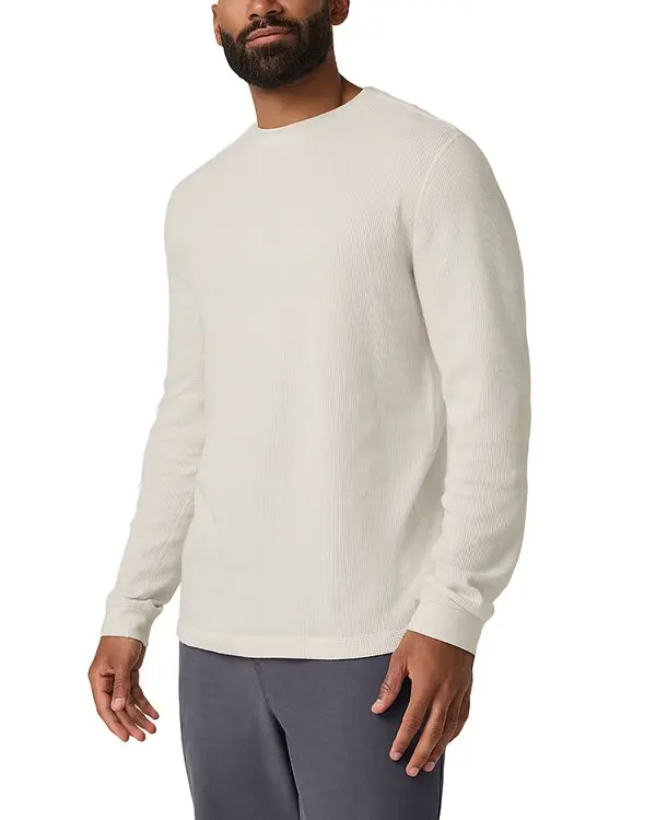 Vuori Waffle Crewneck Athletic Shirt - Marshmallow