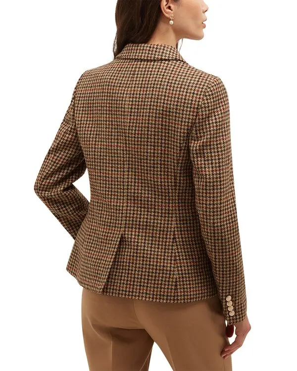 HOBBS LONDON Adeline Wool Houndstooth Jacket