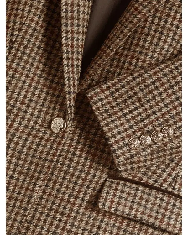 HOBBS LONDON Adeline Wool Houndstooth Jacket