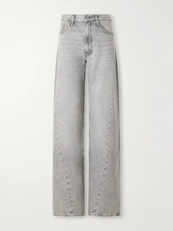 MOTHER The Lemon Twist Sneak High-rise Wide-leg Jeans