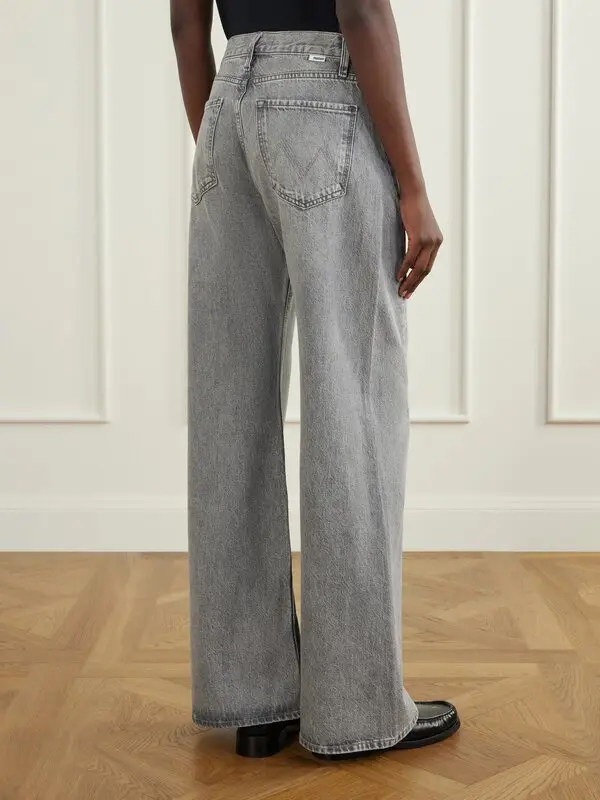 MOTHER The Lemon Twist Sneak High-rise Wide-leg Jeans