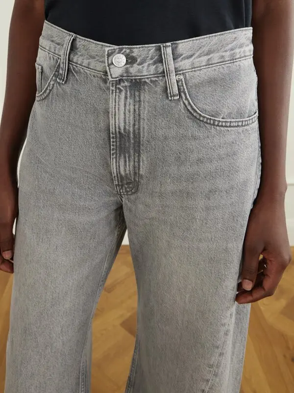 MOTHER The Lemon Twist Sneak High-rise Wide-leg Jeans