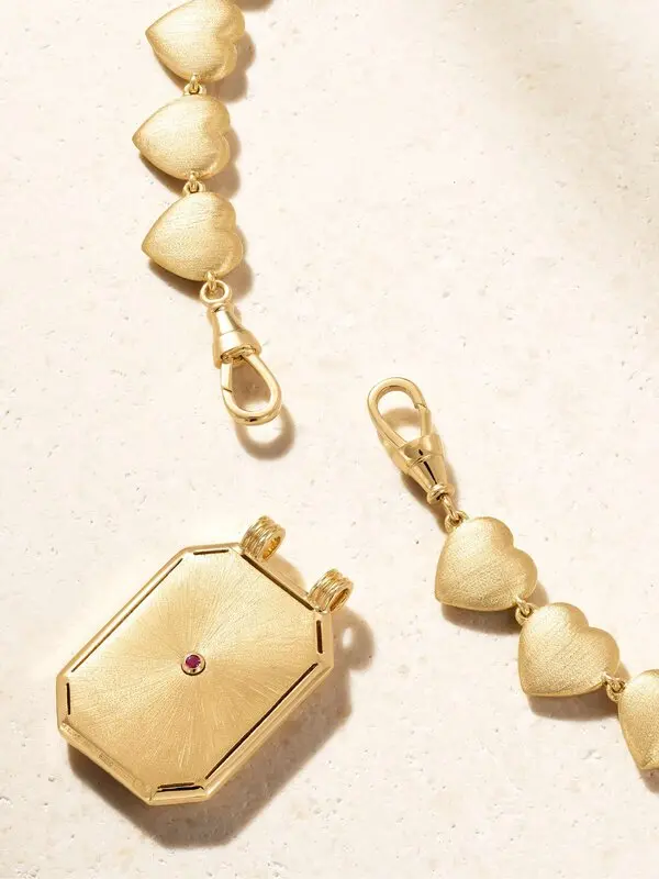 MARIE LICHTENBERG 18-karat And Ruby Love Scapular Necklace