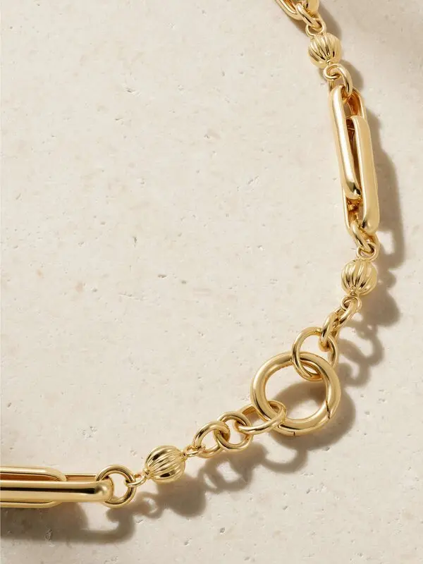 LUCY DELIUS 14-karat Stirrup Necklace