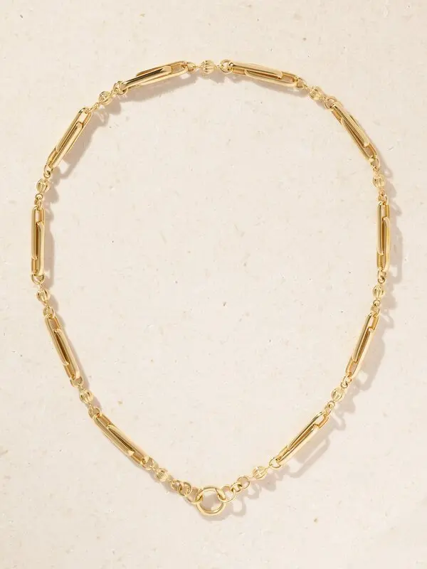 LUCY DELIUS 14-karat Stirrup Necklace - Gold
