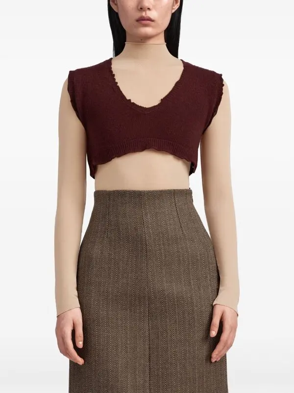 MAISON MARGIELA Cotton Cropped Top