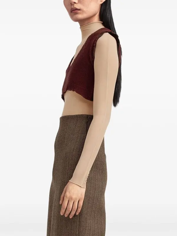 MAISON MARGIELA Cotton Cropped Top