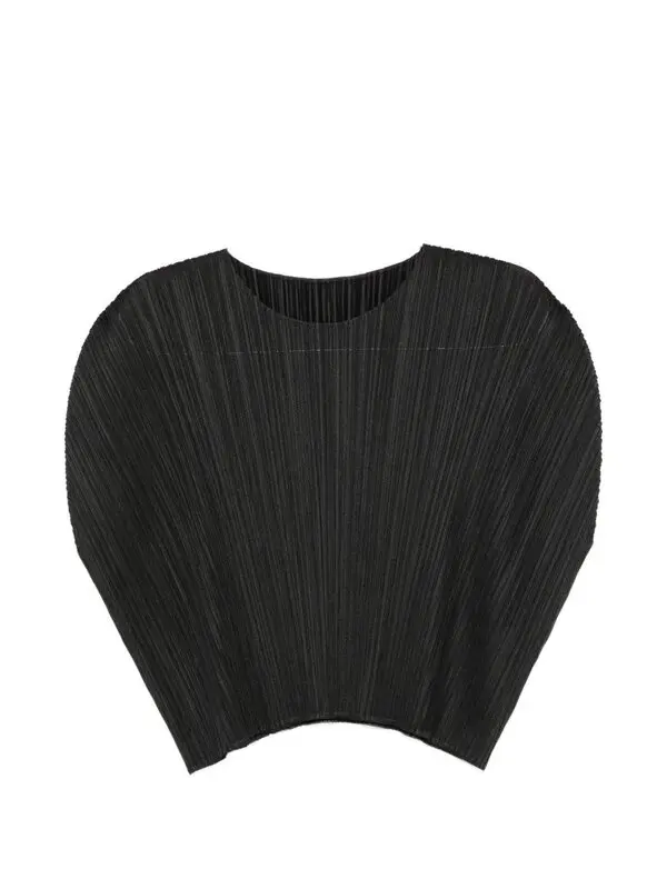 Issey Miyake Pleated Top - Black