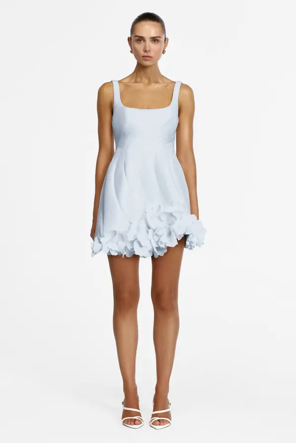 Acler Winchester Mini Dress - Blue Melt