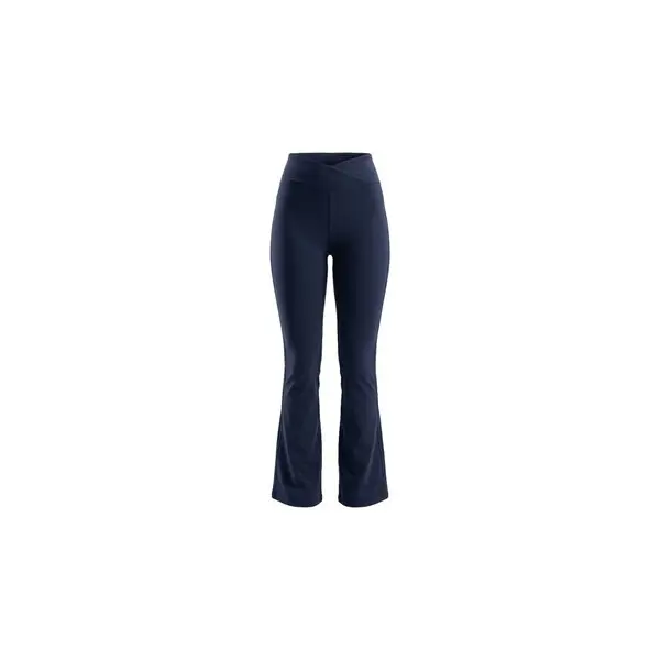 BE ATHLETICA Be One Eighty Wrap-waist Flared Leggings Navy - Blue