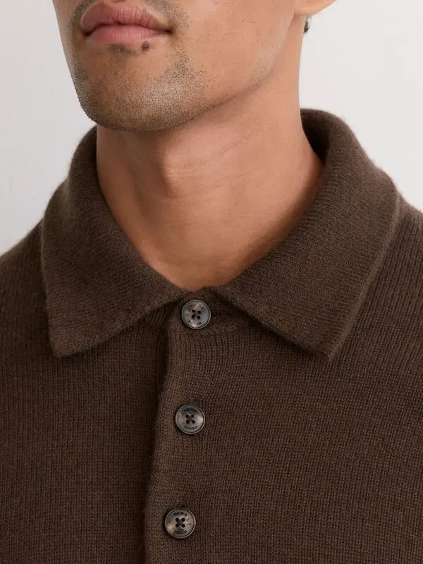 REISS County Wool-blend Polo Jumper With Cashmere