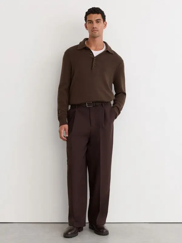 REISS County Wool-blend Polo Jumper With Cashmere