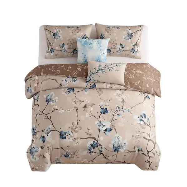 PURE PARIMA Bebejan Blue Blossom Reversible Comforter Set