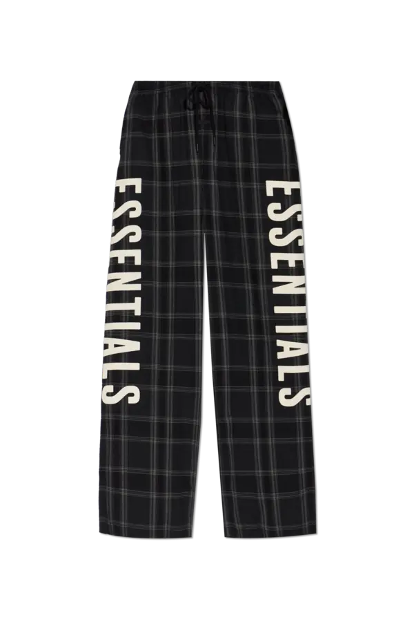 Fear Of God Cotton Pants With Logo - Black