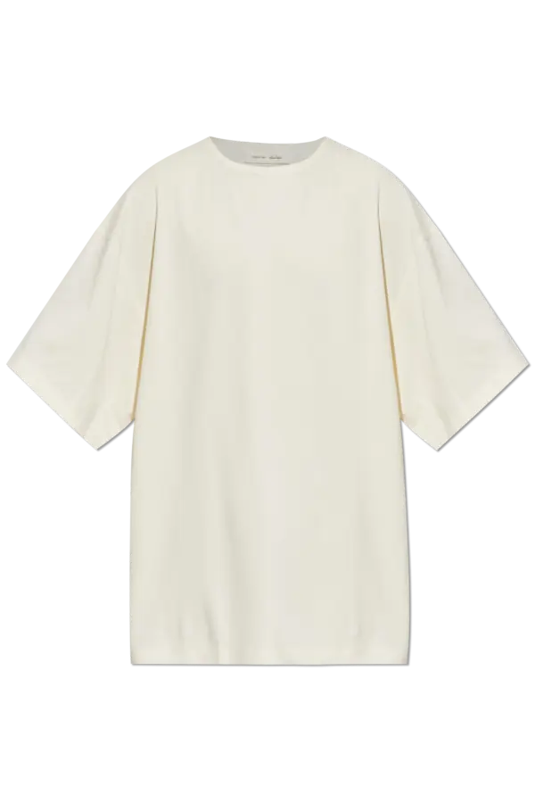 Fear Of God Cotton T-shirt With Appliquéd Logo - Cream