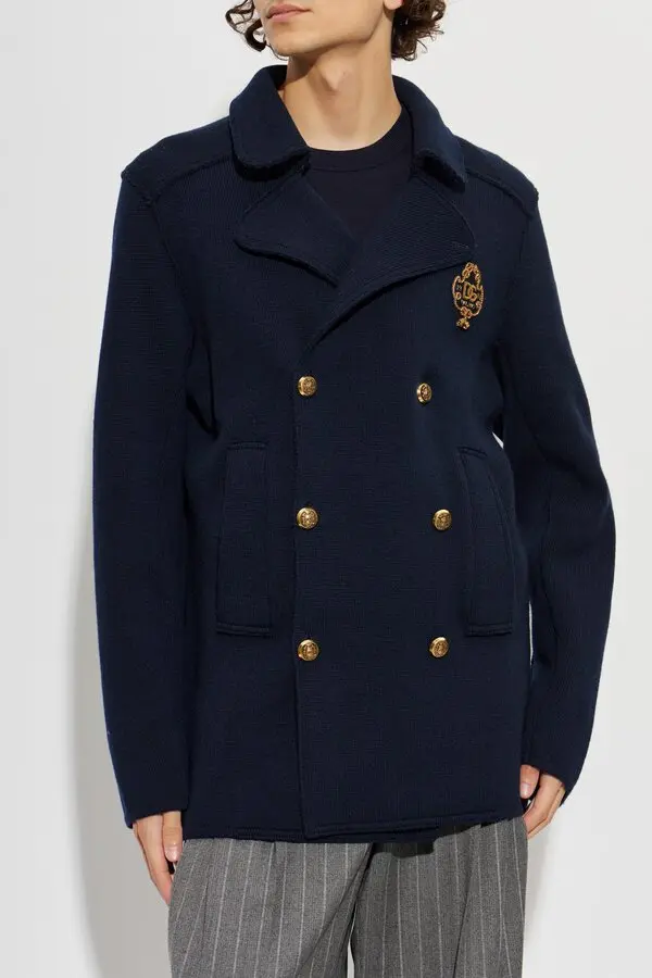 Dolce & Gabbana Wool Cardigan With Applique