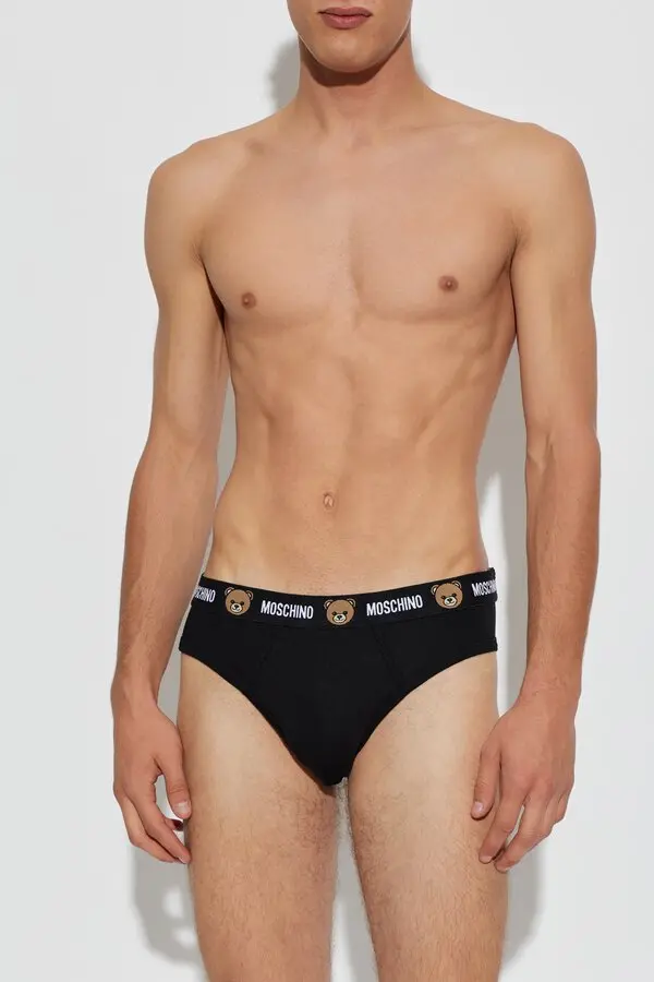 Moschino Two-pack Of Cotton Briefs With Logo