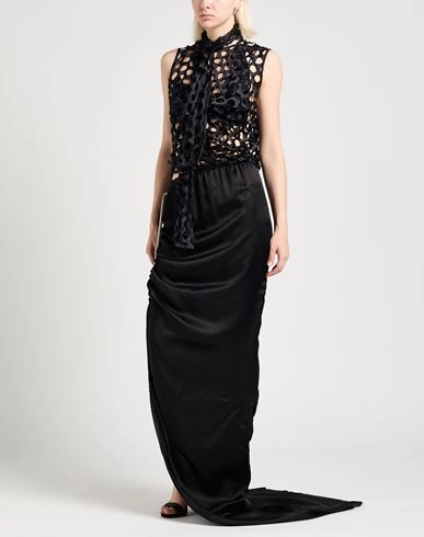 Rick Owens Maxi Skirt Cupro - Black