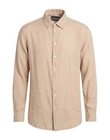 Emporio Armani Shirt Slate Size Linen - Beige