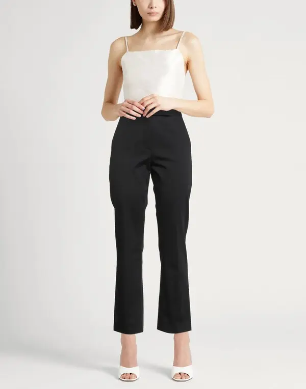 Max Mara Cotton Elastane Bootcut Pants - Black