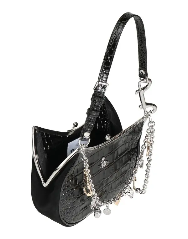 VIVIENNE WESTWOOD Leather Shoulder Bag With Charms