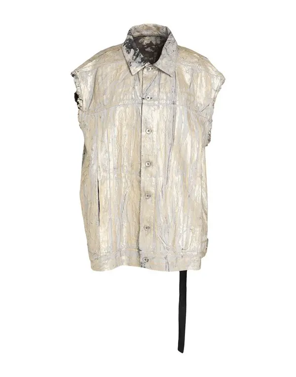 Rick Owens Metallic Denim Vest - Gold