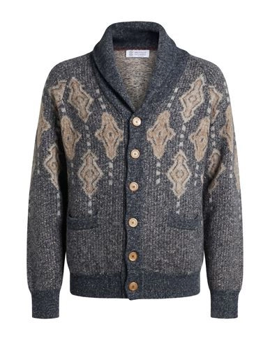Brunello Cucinelli Cardigan Size Alpaca Wool, Cotton, Polyamide, Wool - Blue