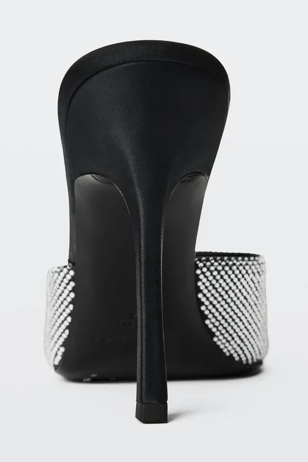 Alexander Wang Cher Crystal Hotfix 105mm Mule
