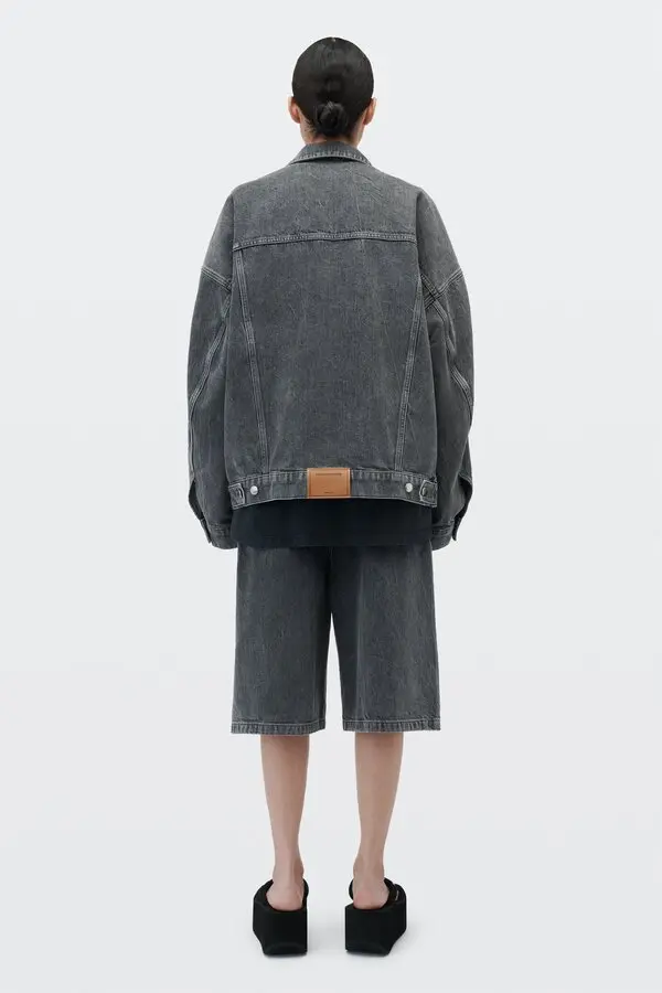 Alexander Wang Oversized Trucker Jacket With Graphic Detail