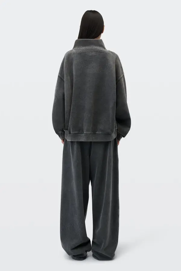 Alexander Wang Crystal Hotfix Oversized Turtleneck