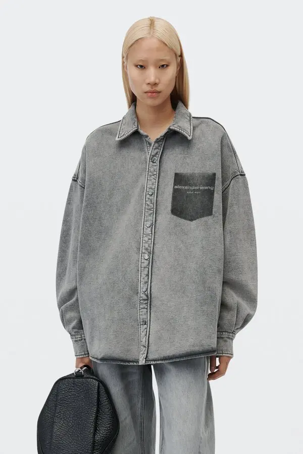 Alexander Wang Shadow Pocket Button Down Shirt
