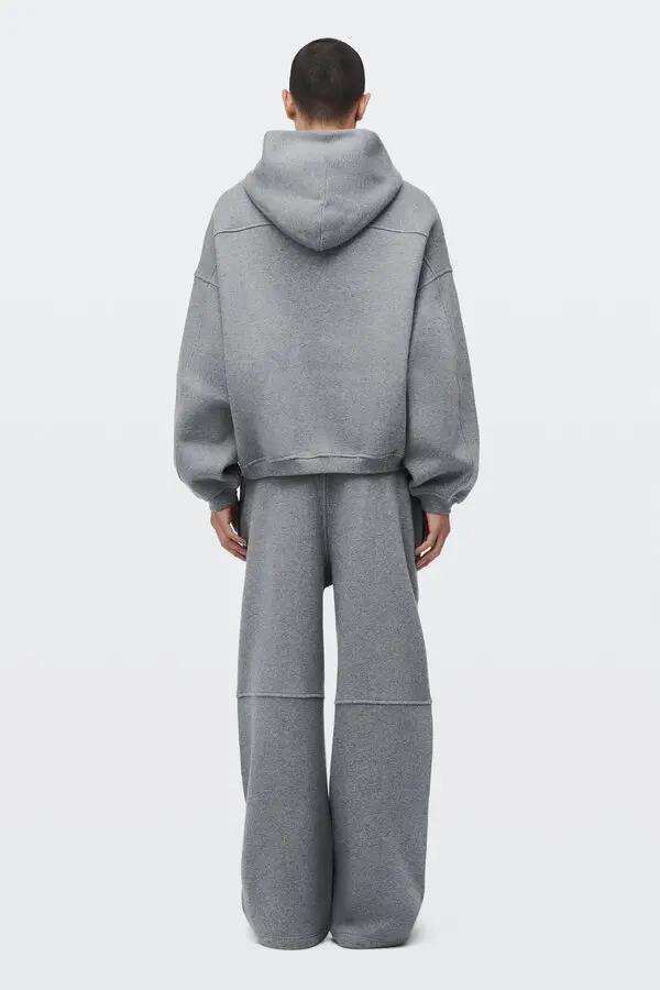 Alexander Wang Crystal Hotfix Zip Up Hoodie