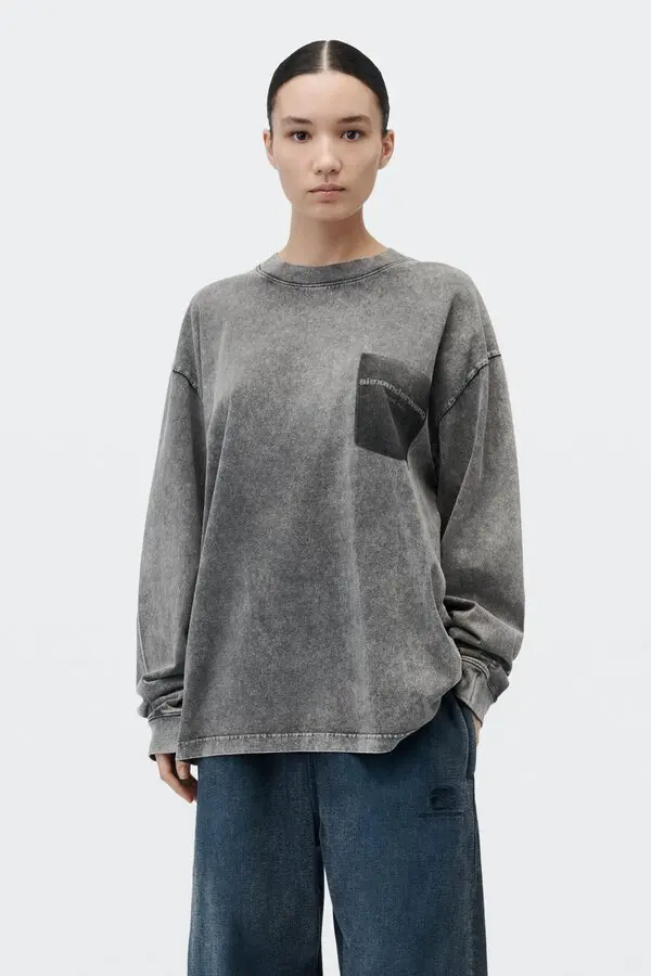 Alexander Wang Shadow Pocket Long Sleeve Tee