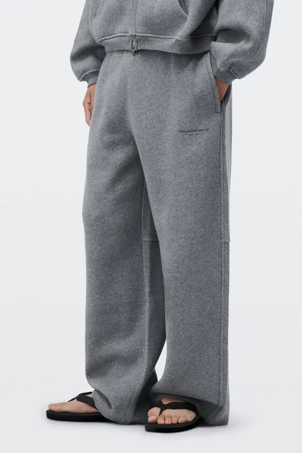 Alexander Wang Crystal Hotfix Mid-rise Sweatpant