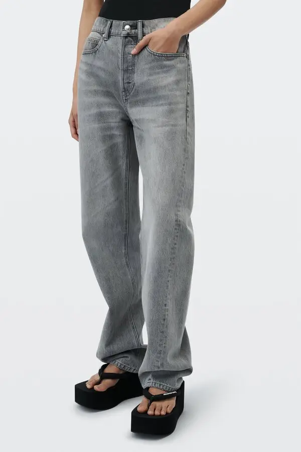Alexander Wang Float Shadow Pocket Mid-rise Relaxed Jean
