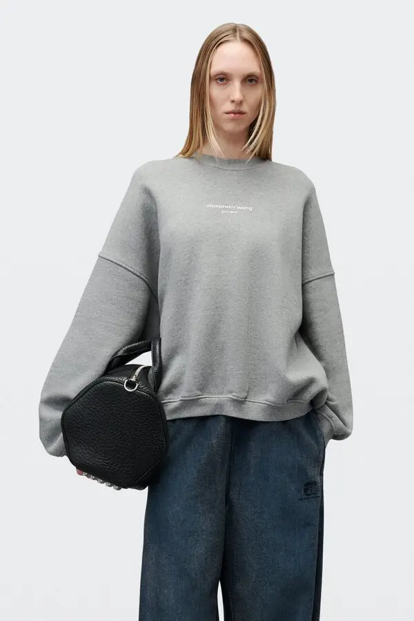 Alexander Wang Logo Print Oversized Crewneck