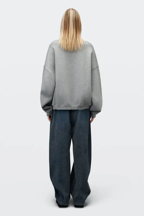 Alexander Wang Logo Print Oversized Crewneck