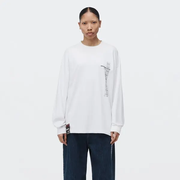 Alexander Wang Graphic Long Sleeve Tee - White