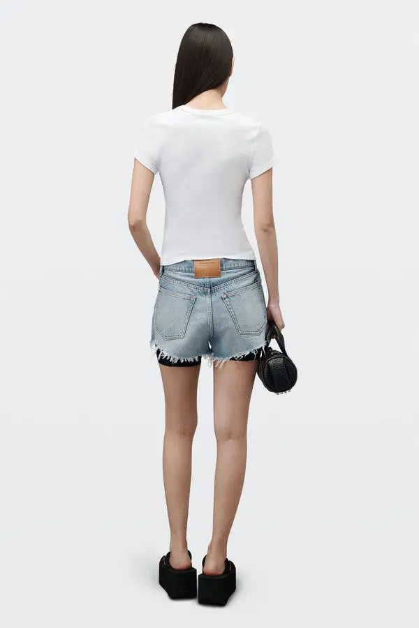 Alexander Wang Cherry Graphic Tee With Contrast Trim