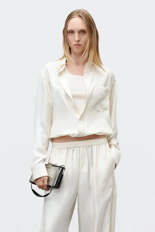 Alexander Wang Silk Layered Cami Shirt Top