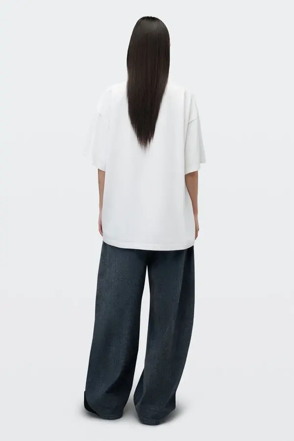 Alexander Wang Crystal Hotfix I Heart Aw Oversized Tee