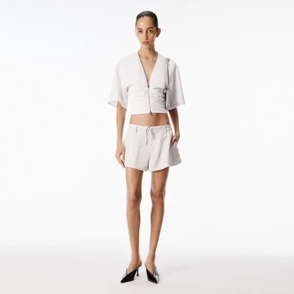 Alexander Wang Drawcord Short - Ash White